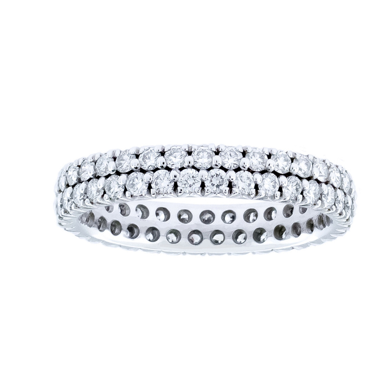 Double Row Diamond Wedding Band | Wedding Bands | Diamond Wedding Bands