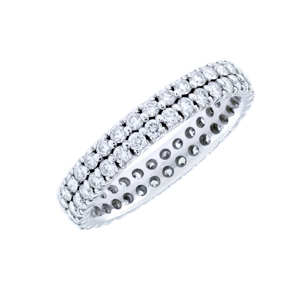 Double Row Diamond Wedding Band | Wedding Bands | Diamond Wedding Bands