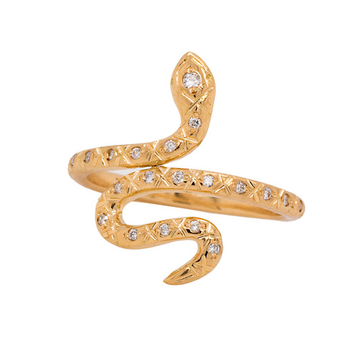 Yellow Gold Snake Ring | Snake Jewelry | Gold Snake Ring