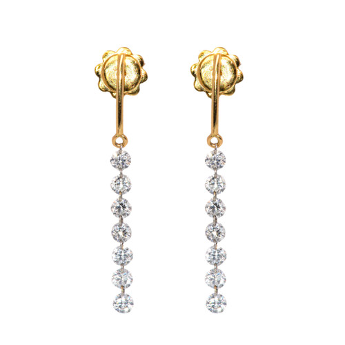 Floating Diamond Line Earrings | Diamond Earrings | Diamond Jewelry NYC