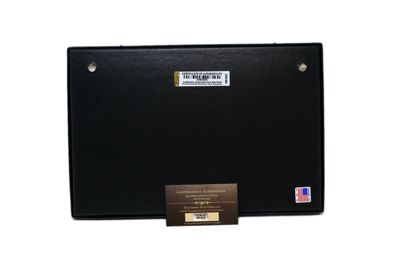 20 Authentic Civil War Relic Bullet and Percussion Cap in Display Case ...