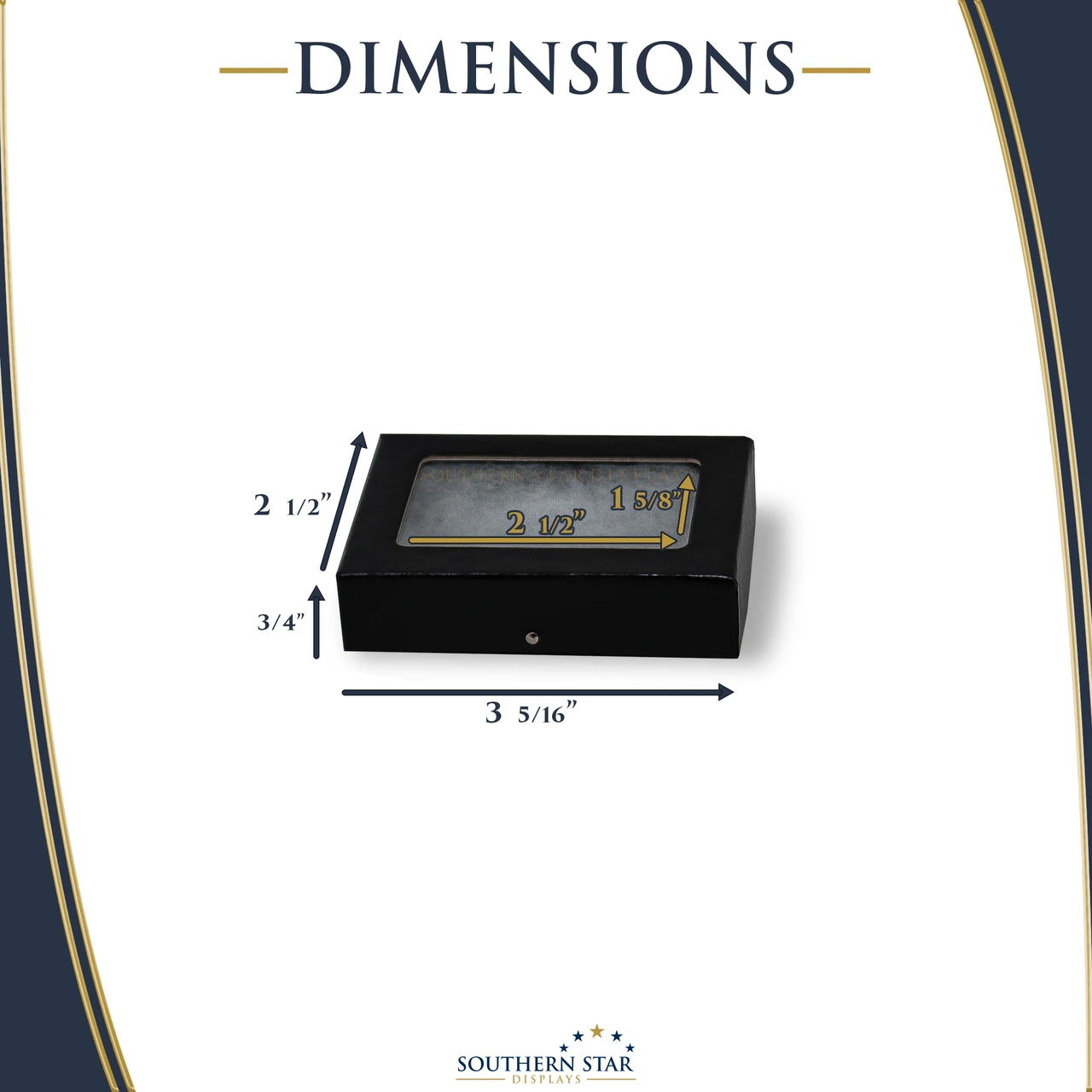 6 Pack of 2 1/2 x 3 1/2 x 3/4 Riker Display Cases - Southern Star ...