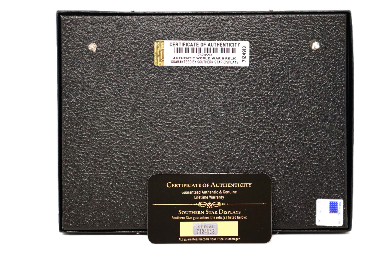 WW2 Dug Shot Bullet Casing from The Battle of The Bulge in Display Case ...