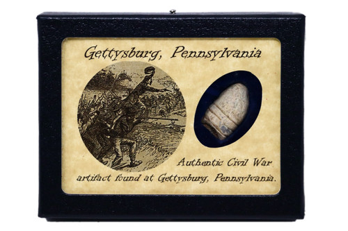 Devils Den Civil War Bullet from Gettysburg in Matted Display Case with ...