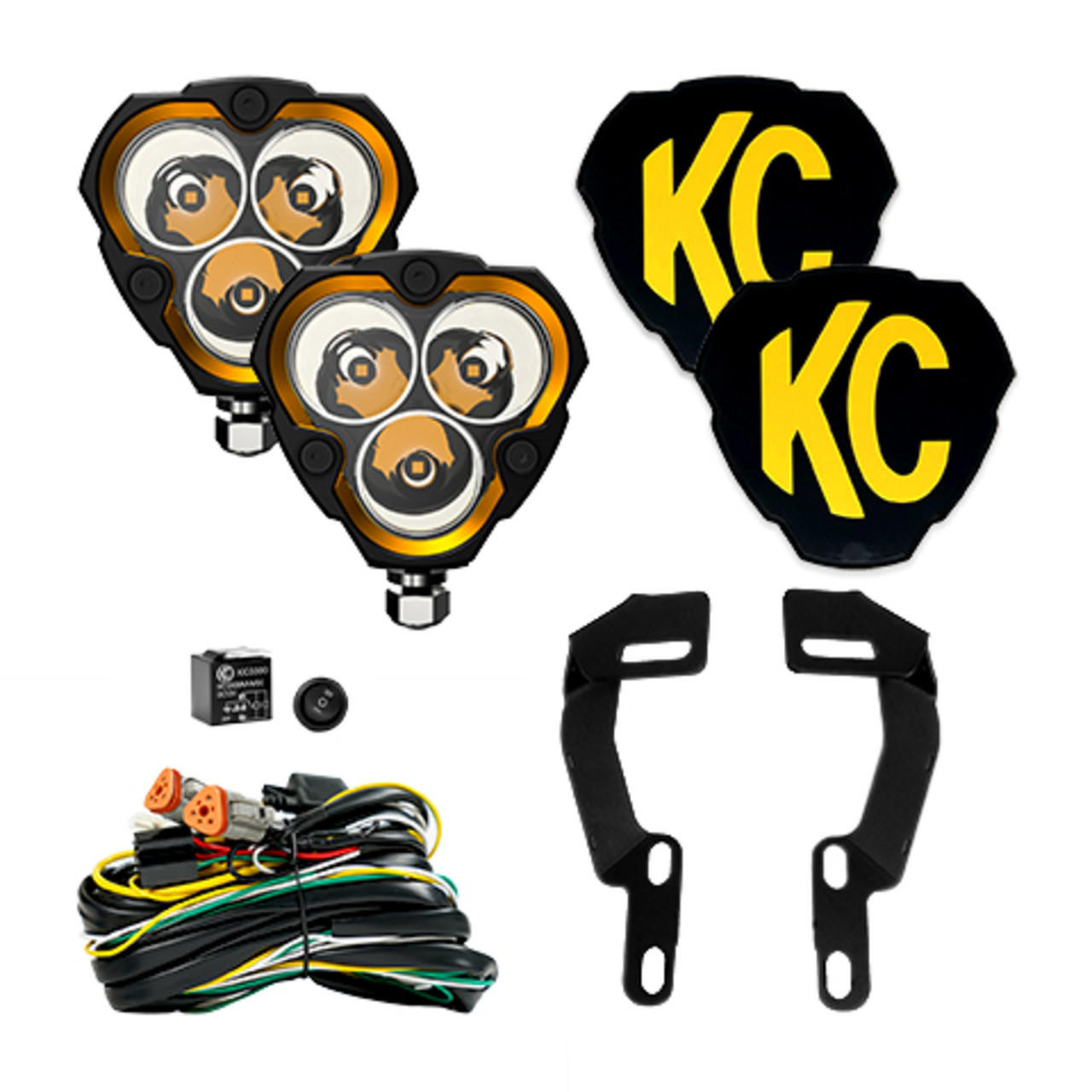 KC HiLites KC HiLITES FLEX ERA 4 - 2-Light System - Ditch Mount - 40W ...