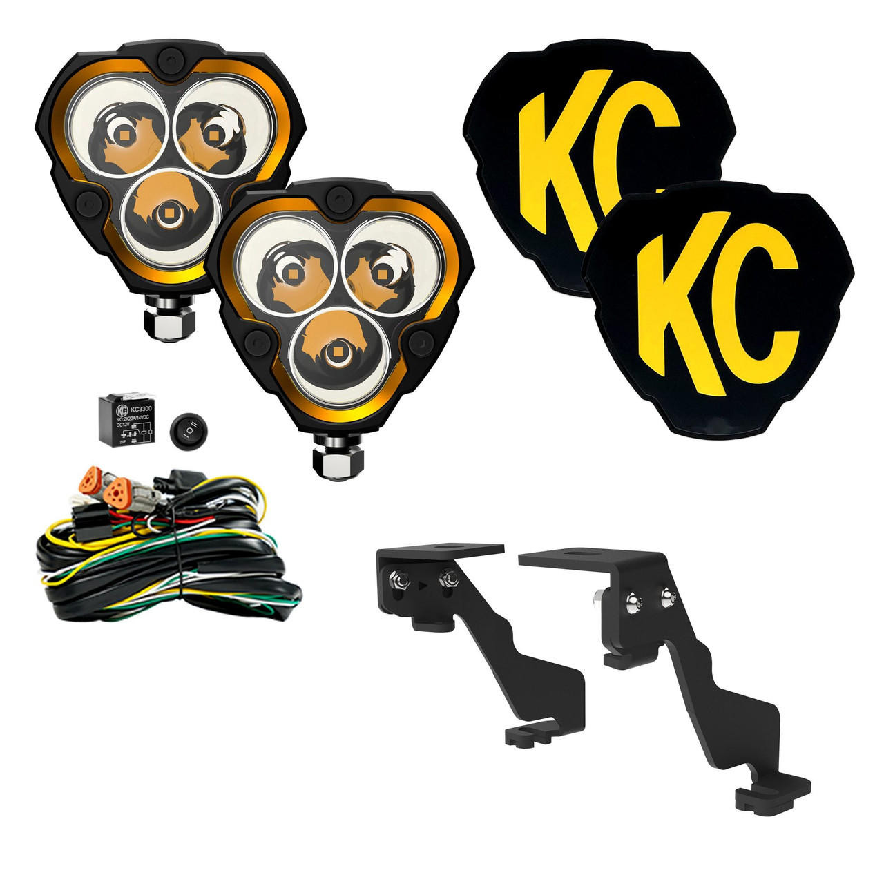 KC HiLites KC HiLITES FLEX ERA 4 - 2-Light System - Ditch Mount - 40W ...