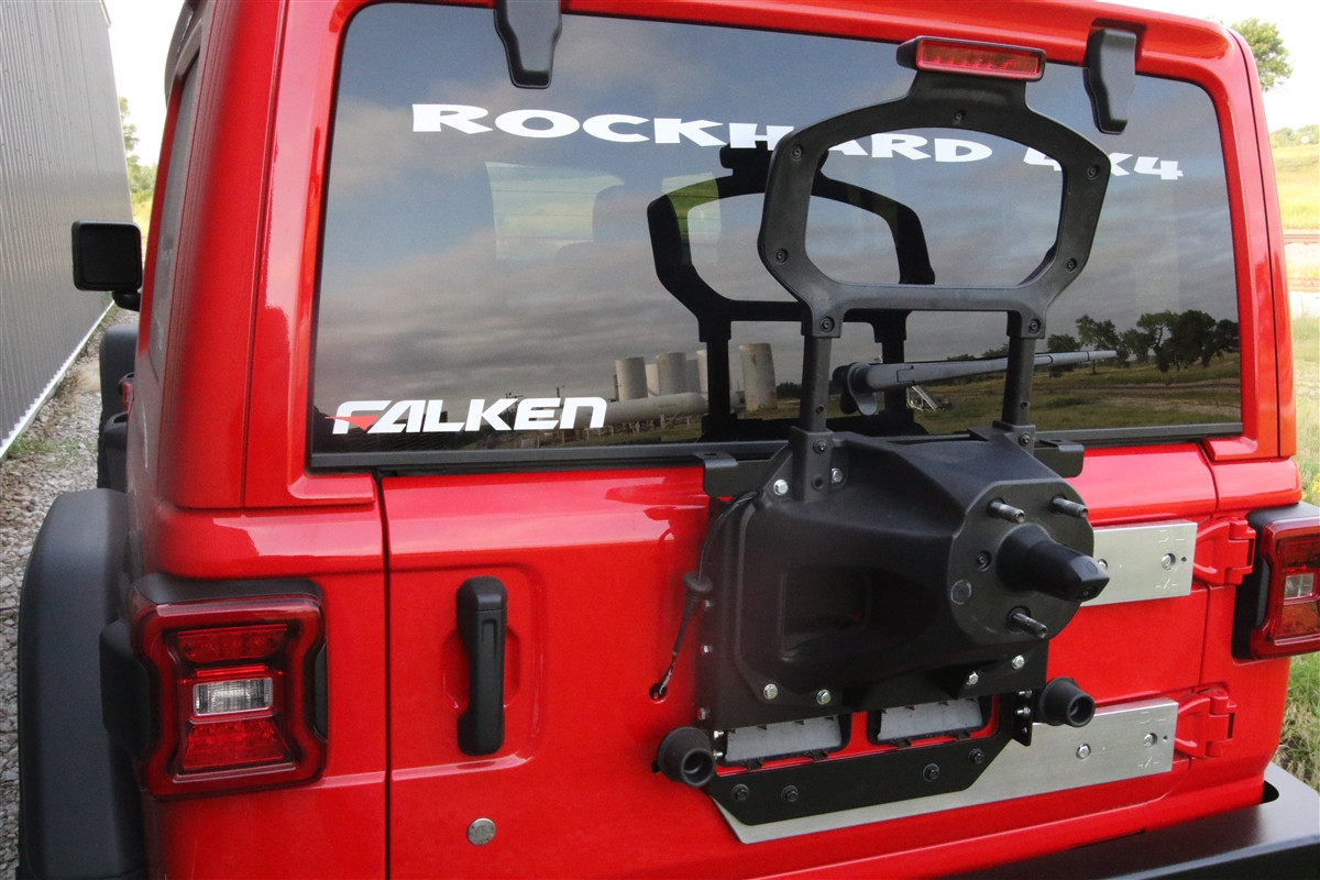 Rock Hard 4x4 Adjustable Spare Tire Carrier w/ Jack Mount for Jeep ...