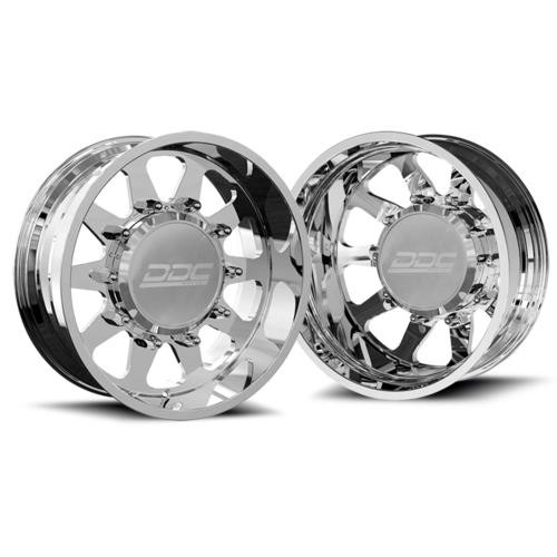 Dually Wheels The Ten Forged 22x8.25 8x165 Polished SS Fronts 94-18 ...