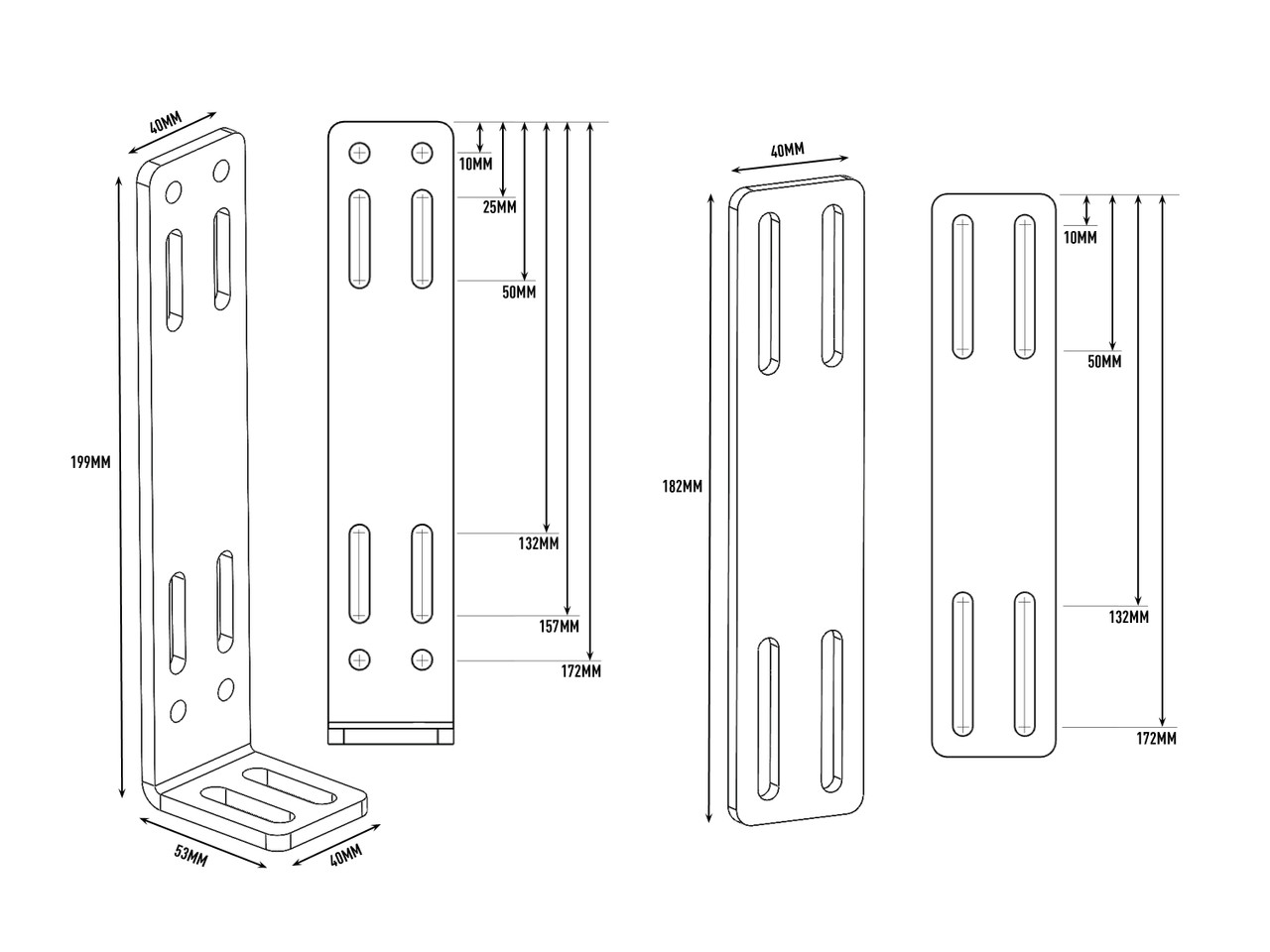 Universal Bumper Beam Mount Kit - OK4WD