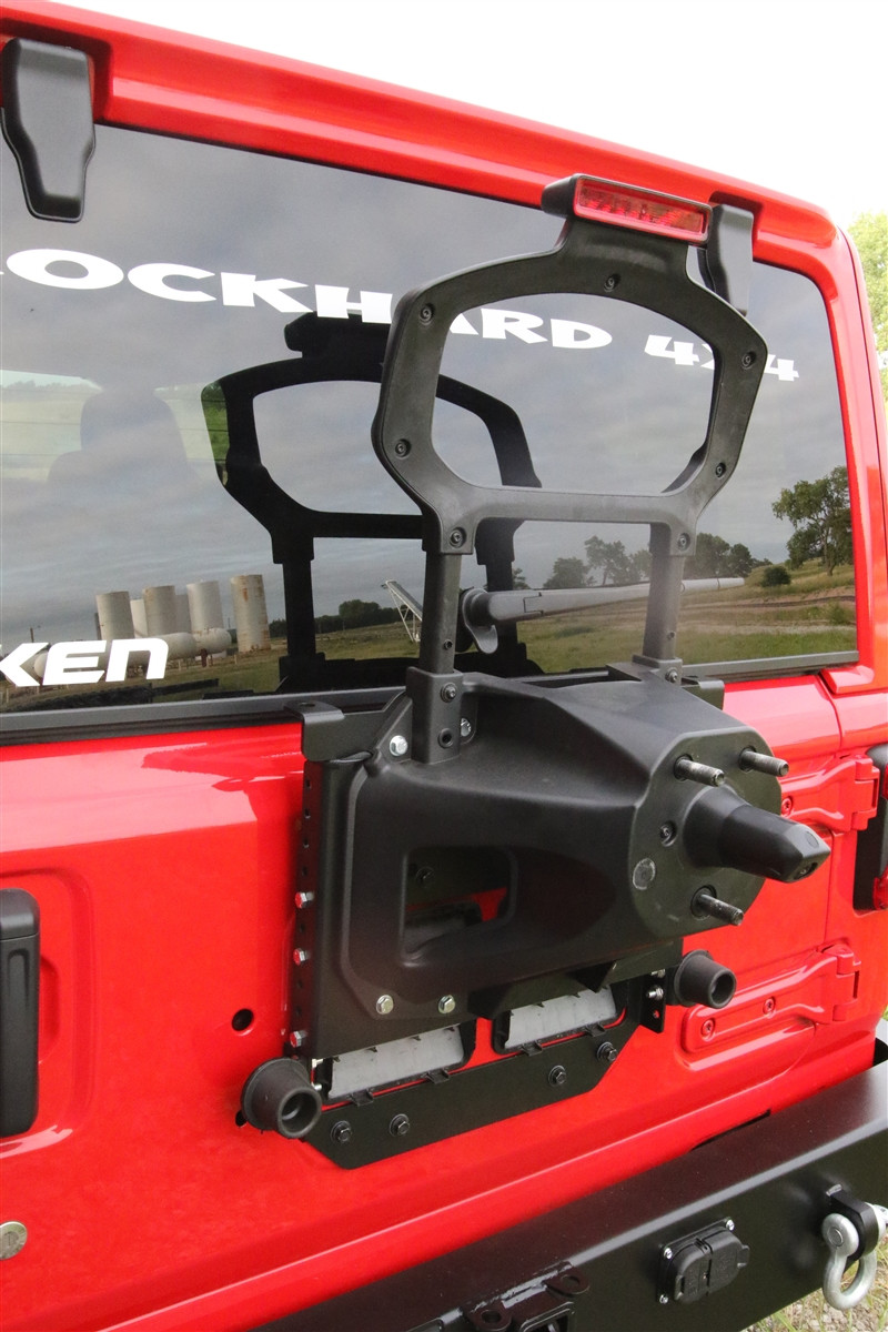 Rock Hard 4x4 Adjustable Spare Tire Carrier w/ Jack Mount for Jeep ...