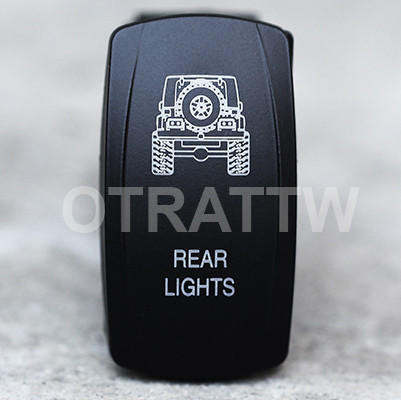 Switch, Rocker Rear Lights using middle finger graphic - OK4WD