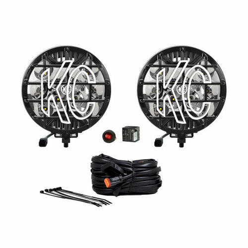 KC HiLites 6 inch SlimLite LED - 2-Light System - 50W Spot Beam 100 - OK4WD