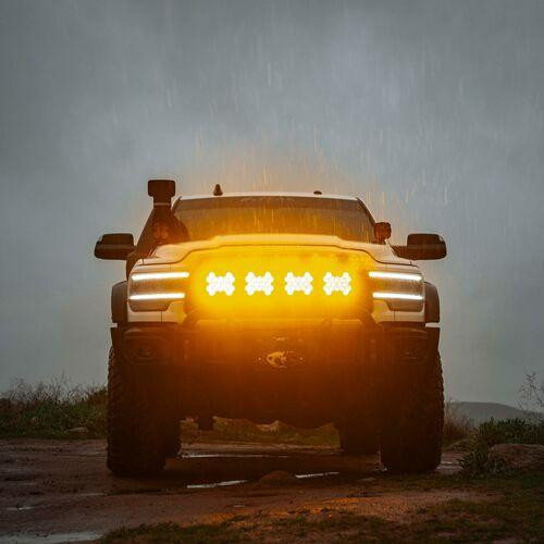 KC HiLites SlimLite 8 In. LED - Light Shield - Amber 5208 - OK4WD