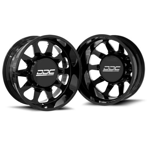Dually Wheels Aftermath Black/Mill 22x8.25 8x210 SS Fronts For 11-25 ...