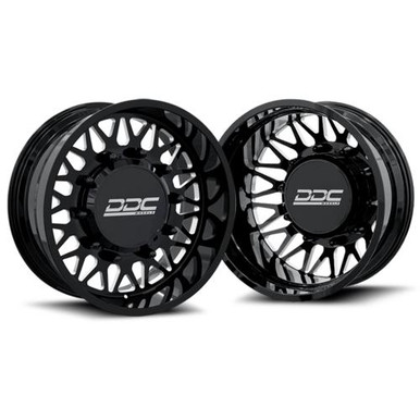 Dually Wheels The Mesh Forged 22x8.25 8x170 Black/Mill SS Fronts 99-04 ...