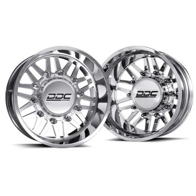 Dually Wheels Aftermath Polished 22x8.25 8x200 SS Fronts 05-25 Ford F ...