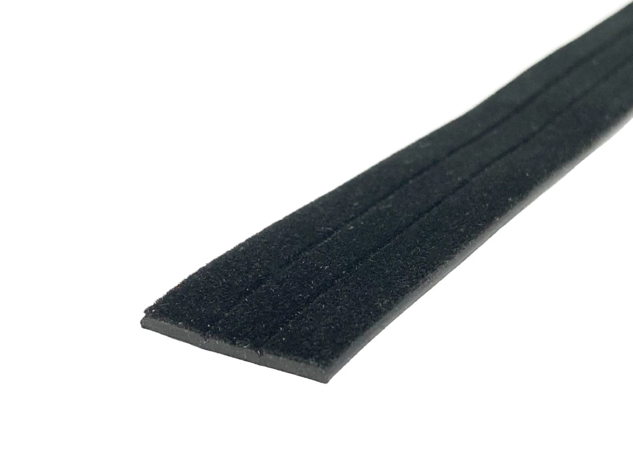 Flocked Lined Sliding Window Strip (21mm Wide x 2mm Thick)