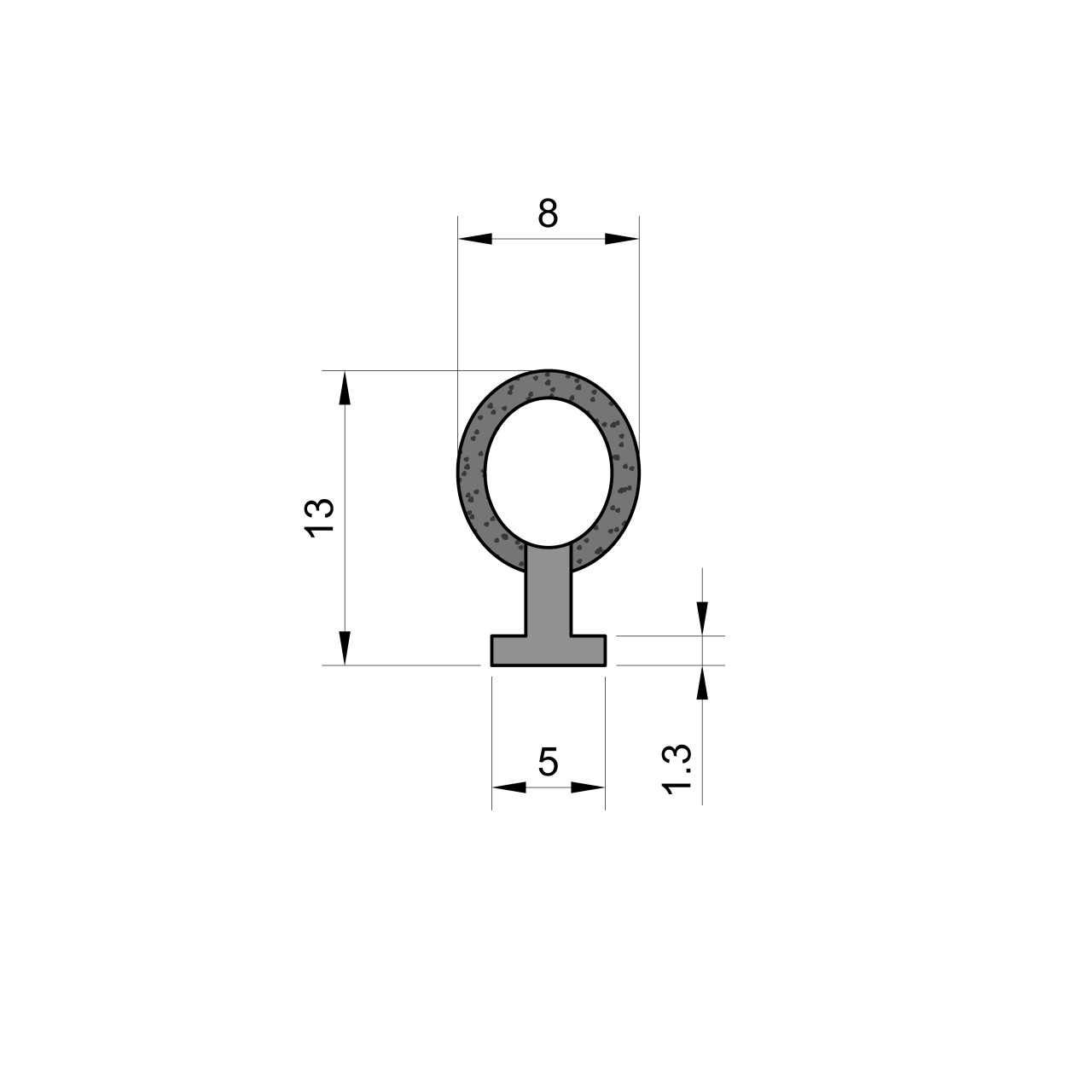 Sponge Caravan Door Seal with T Foot | CaravanSeals.co.uk
