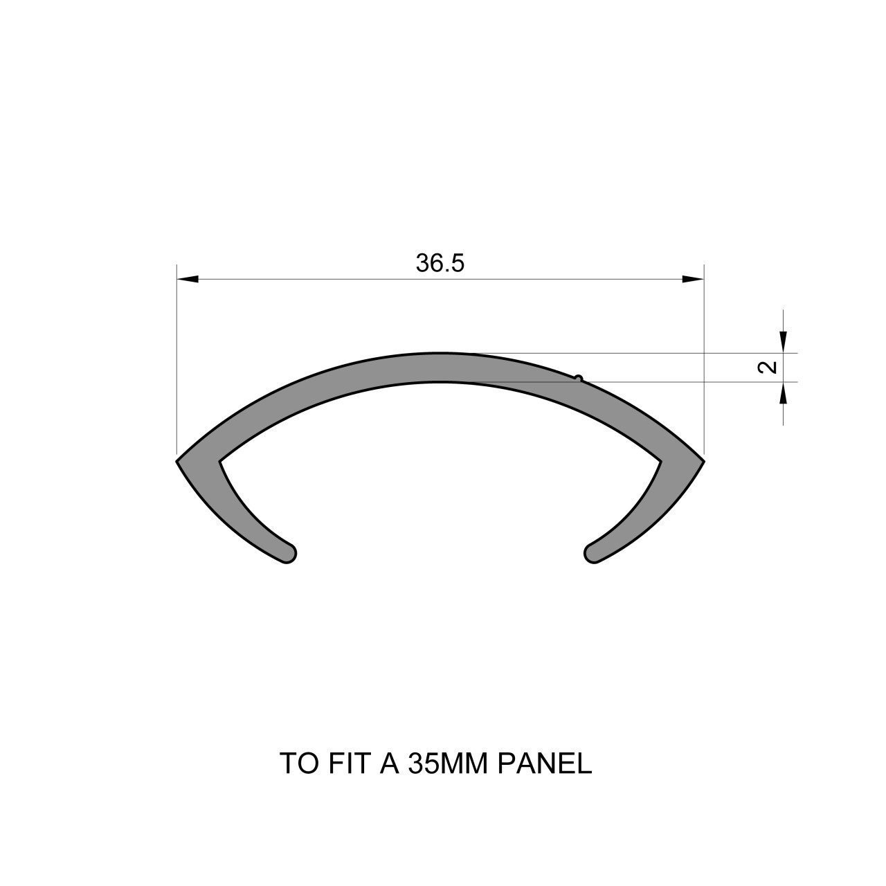 Static Caravan Internal Window and Door Capping (35mm Panel)