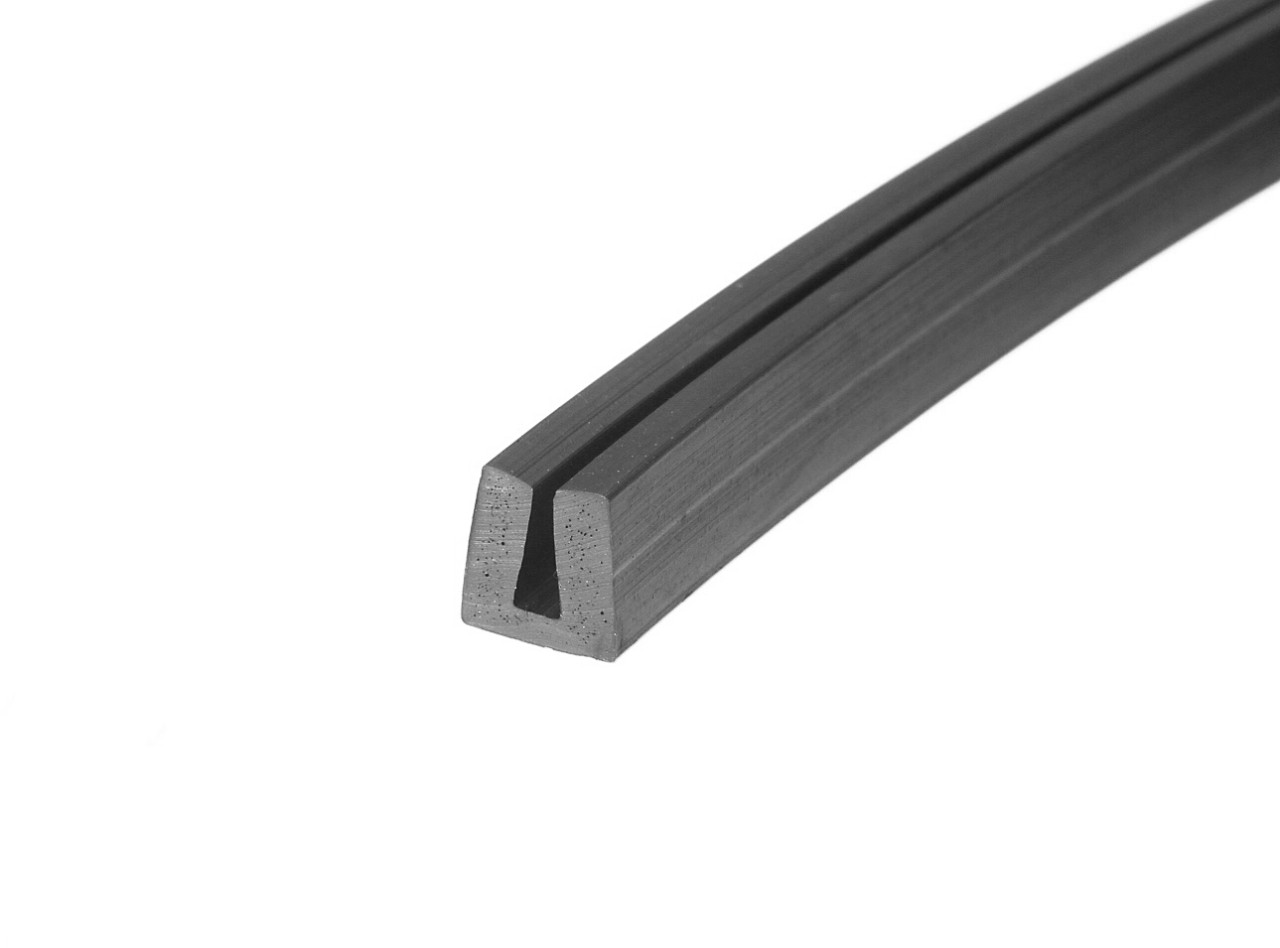 Square Rubber U Channel (3mm Panel Gap x 9.6mm High)