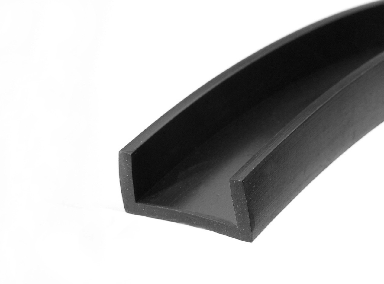 Square Rubber U Channel (18.4mm Panel Gap x 12mm High)