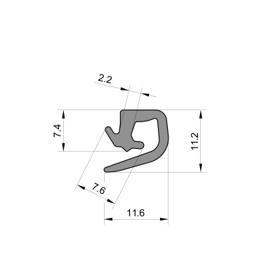 White Caravan Door Seal Trim | CaravanSeals.co.uk
