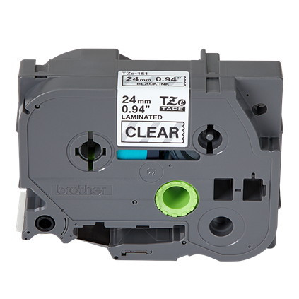 Brother TZe-151 1 Black On Clear P-touch Tape - 24mm TZ151