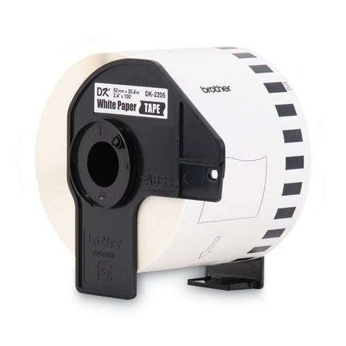 Brother DK2205 Continuous Length Paper Tape – White Adhesive Labels for ...