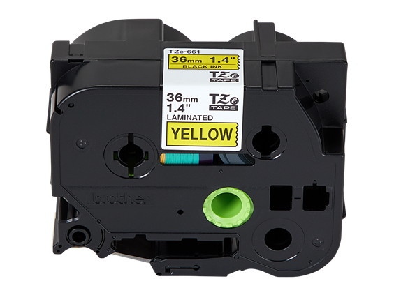 Brother TZe-661 1.5 Black On Yellow P-touch Tape - 36mm TZ661