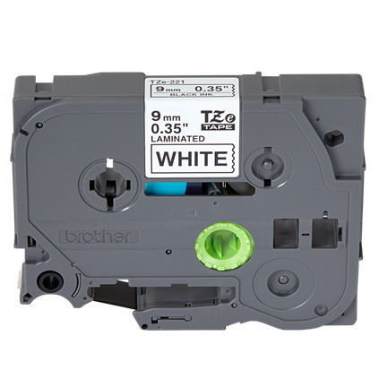 Brother TZe-221 P-touch White Tape 3/8 (0.35 9mm) TZ-221 Label Tape