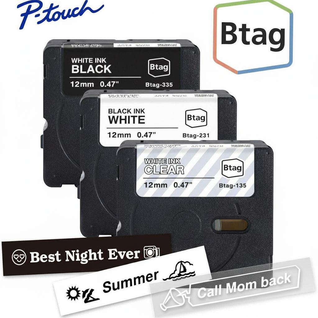 Brother Btag Label Tapes – Genuine ~½” Tapes | PtouchDirect