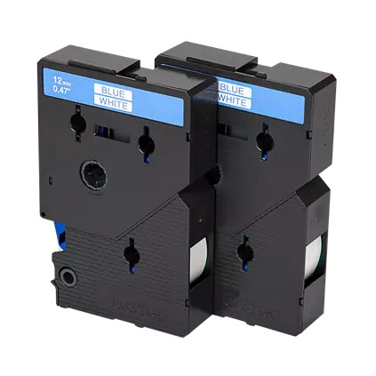 Brother TC-22 P-touch Tape - Blue on White | Premium TC22 Label Tape