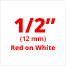 Brother TZe-232 1/2 Red on White P-touch Tape (0.47 12mm TZ232)