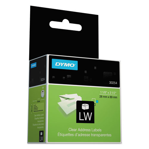 Dymo 30254 Clear Address Labels, Self-Stick