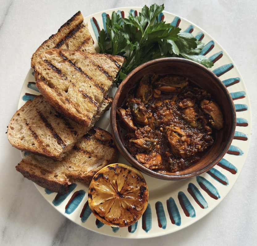 Marinated Mussels With Grilled Bread - Ekone Seafood