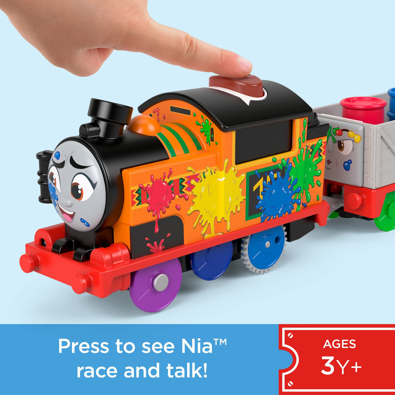 Thomas & Friends Motorized Toy Train Talking Nia Battery-Powered Engine