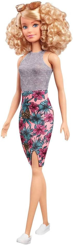 Barbie Fashionistas Doll Original Body Type Wearing Pineapple Skirt