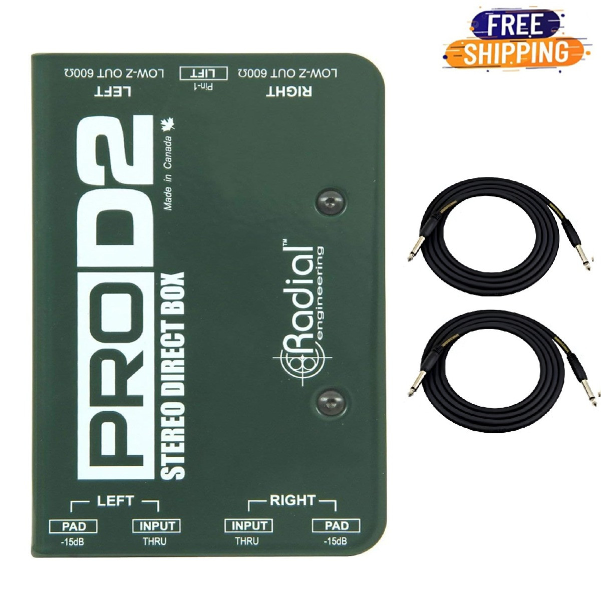 Radial Engineering ProD2 Passive 2 Channel Instrument Direct Box ...