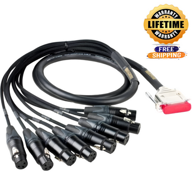 Mogami Gold DB25-XLRF-100 Analog Recorder Cable 8 Channel DB25 to XLR ...
