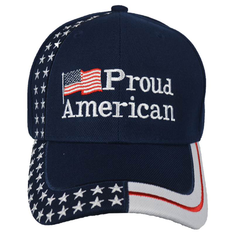 Officially Licensed - Blue Embroidered Proud American Cap