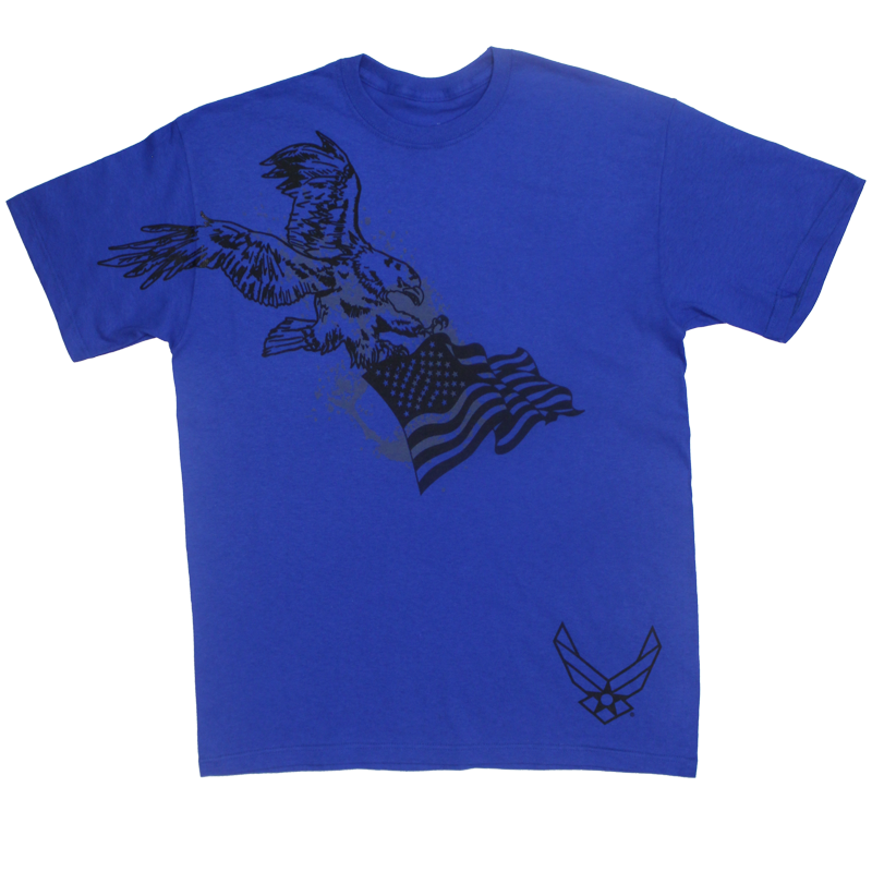 Officially Licensed - Made in the USA: US Air Force Eagle Flag T-shirt