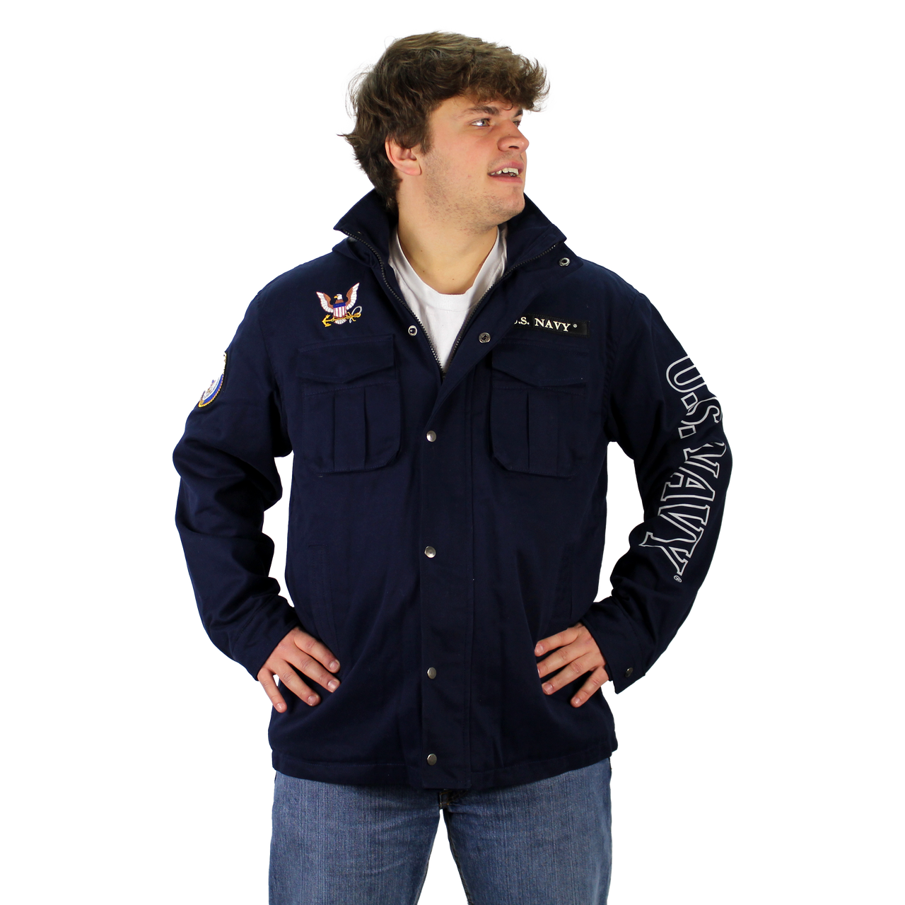 U.S Navy Hooded Canvas Jacket - 3DMilitarywear.com