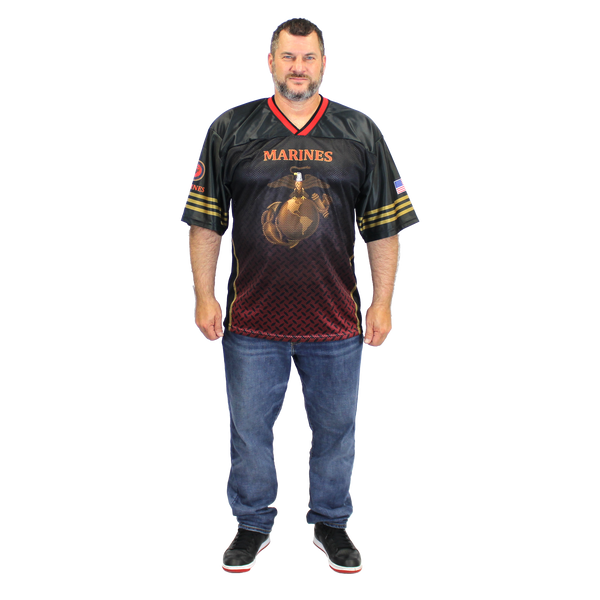 Officially Licensed - US Marines Sublimated Football Jersey