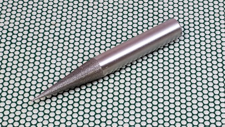 Diamond Tapered Hone 3/8" Diameter, 3" Overall Length with 14° Angle ...