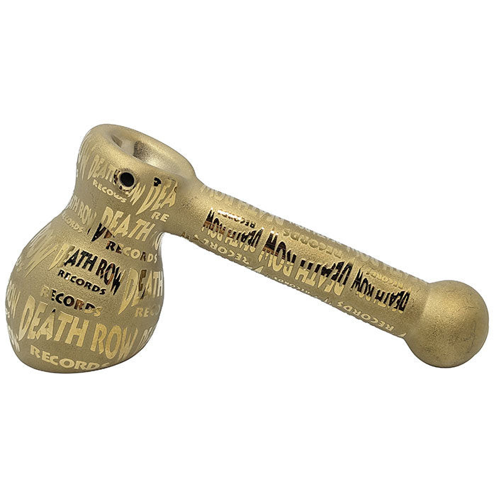 Death Row - 6" Full Metallic Etched Hammer Hand Pipe - Gold or Smoke ...