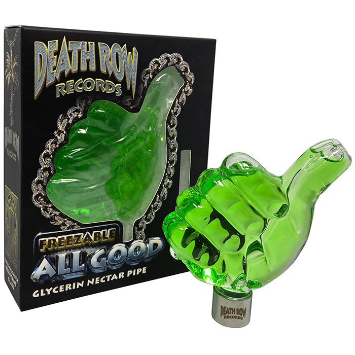 Death Row Records 4" Freeze Thumbs Up Nectar Pipe with Screw Tip