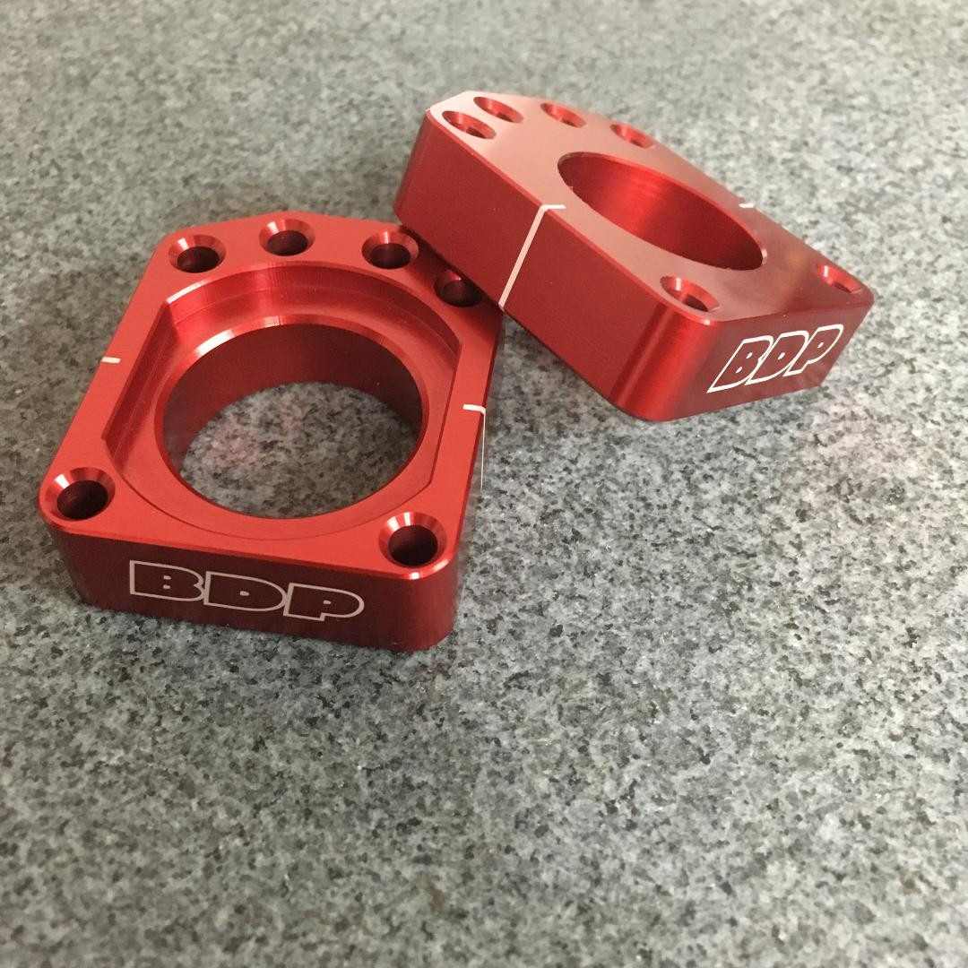 Honda CRF 250/450 2002-2019 Axle Block Red - BDP Racing LLC