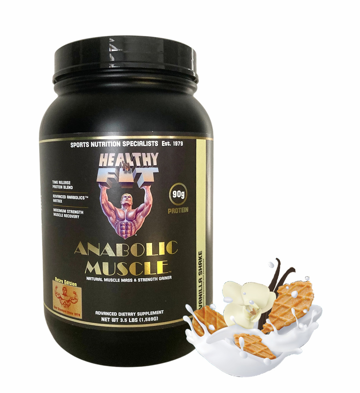 Anabolic Muscle Vanilla Shake 3.5Lbs - Healthy 'N Fit