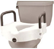 Deluxe Raised Toilet Seat with Arms - 5" Height, Fits Most Toilets ...