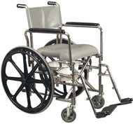 Rehab Shower Commode with Full Length Arms - E1399 - Front Door Medical